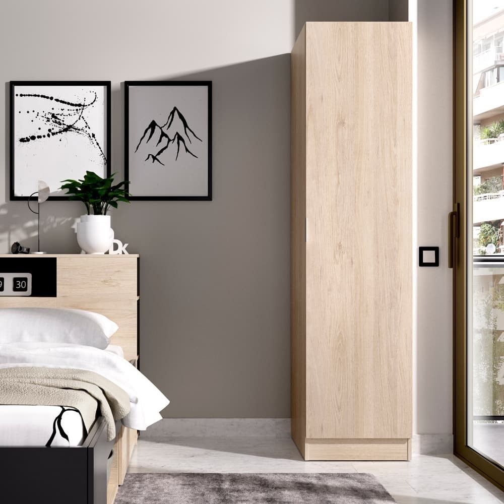 Armario Essen 1 puerta estrecho Roble Natural | fanmuebles