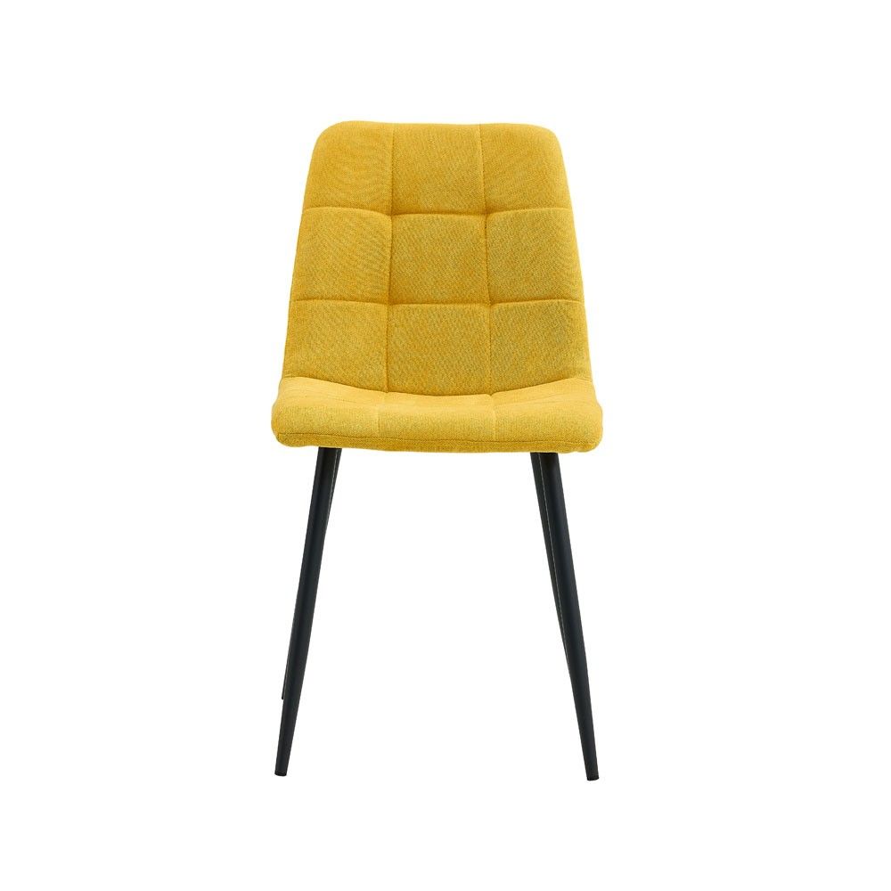 Cadeira estofada em cor mostarda | fanmuebles cadeiras baratas