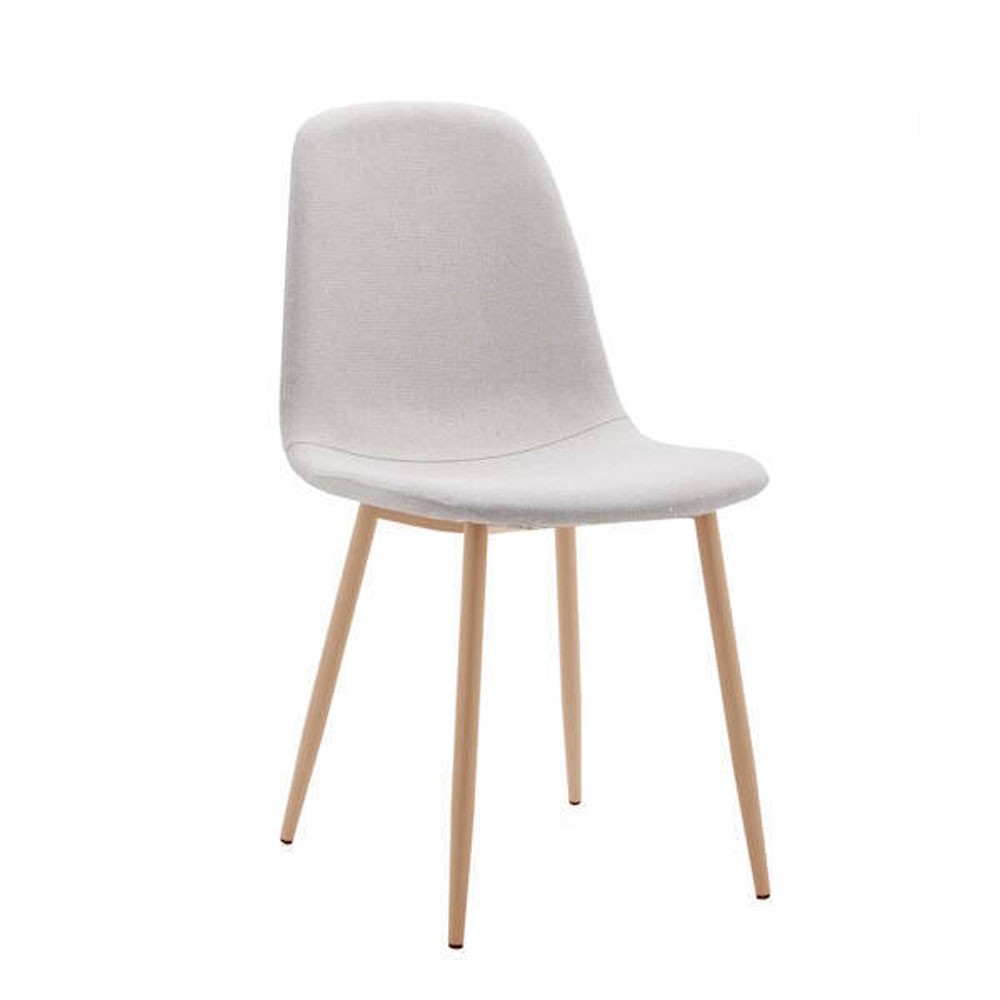 Silla de comedor Lima en tela crema con Easy Clean